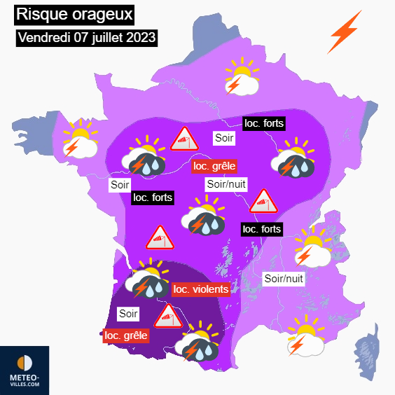 Actualités météo: Orages parfois forts dans les prochains jours sur la France 07/07/2023
